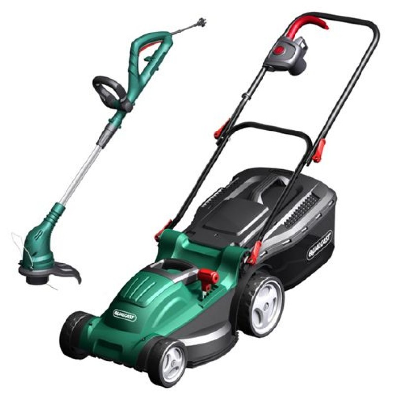Qualcast Rotary Mower 1500W and Trimmer 430W Set - Lawnmowers - Garden ...
