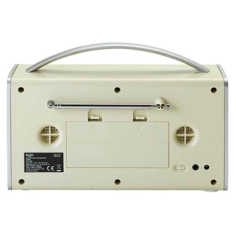 Bush Bluetooth Stereo DAB Radio - Cream (Battery Operated Only) - DAB ...