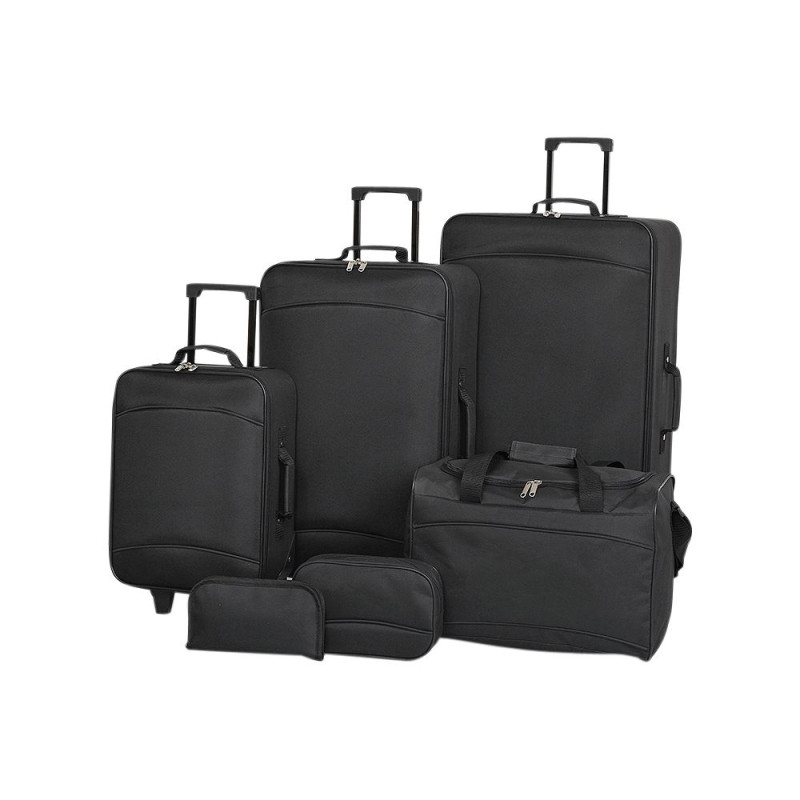 Argos Value Range 6 Piece Luggage Set - Black - Luggage & Bags - Travel ...