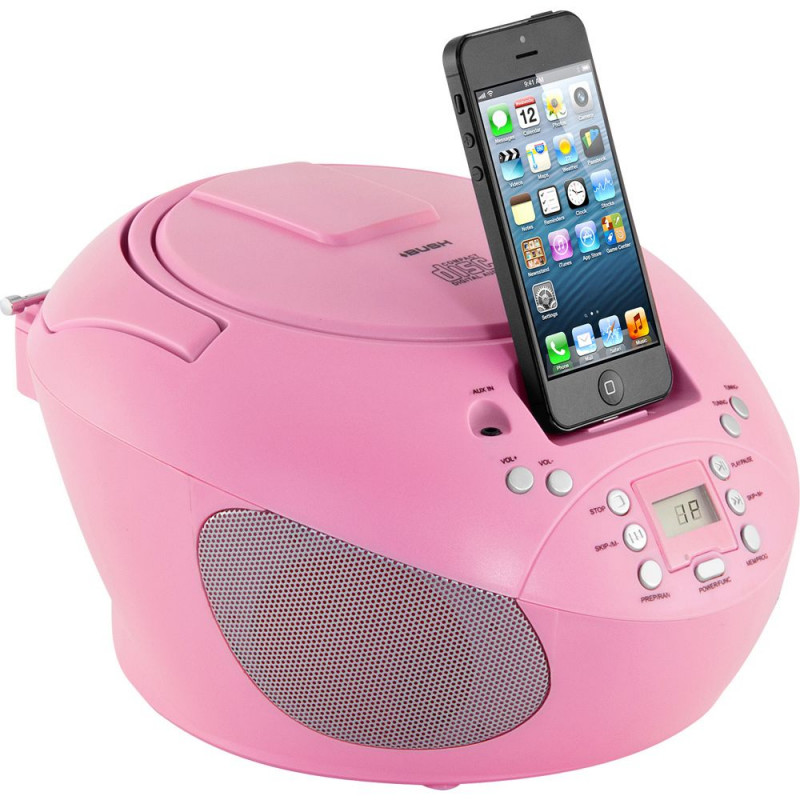 Bush CD Boombox with Dock (Lightening Connector) - Pink - CD Players ...