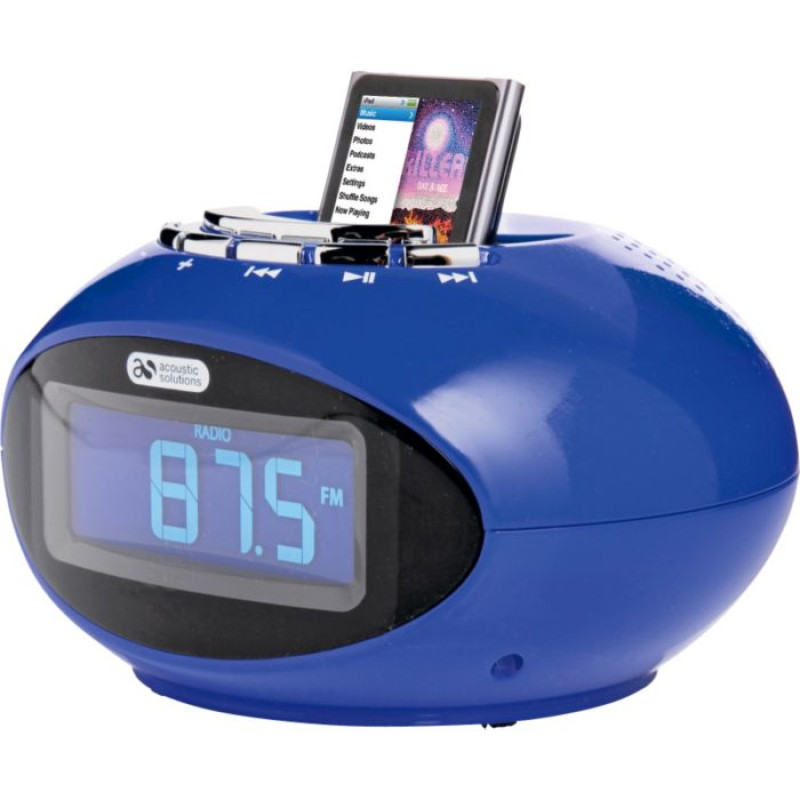Acoustic Solutions Smartie Clock with Docking Station -Blue - MP3 ...