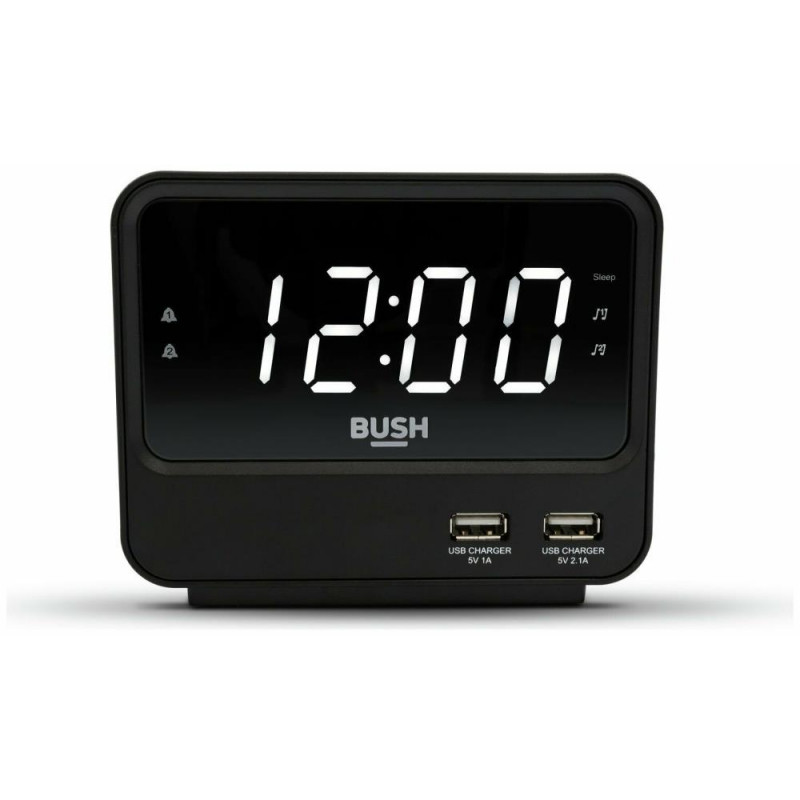 Bush FM USB Dual Alarm Digital Clock Radio - Black - Alarm Clocks & Radios - Home Audio - Audio ...