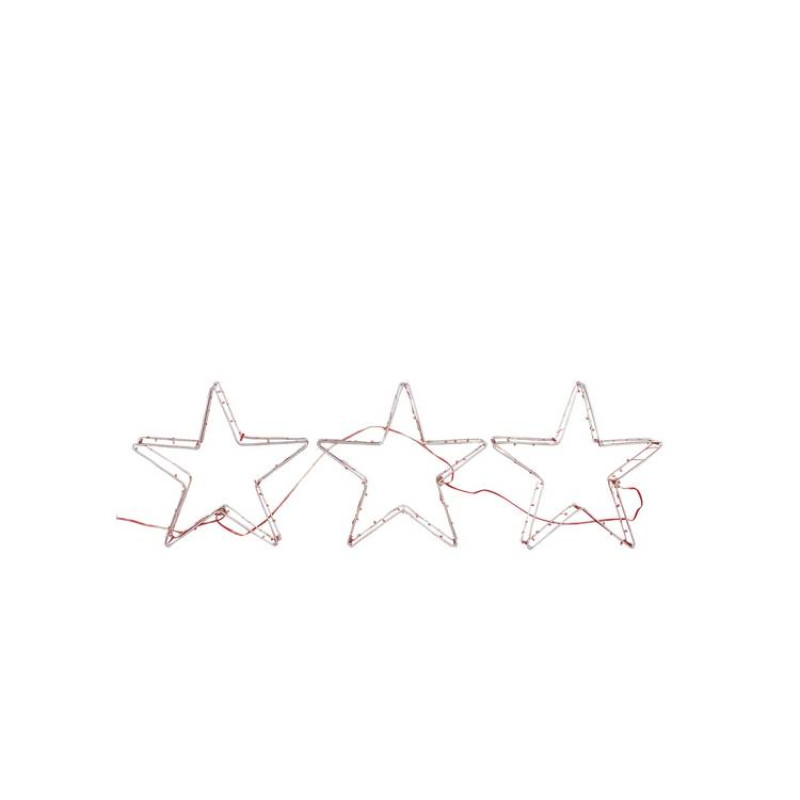Home Trio Of Wire Star Lights Christmas Decorations - Christmas Novelty ...