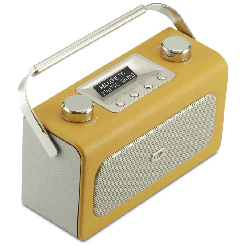 Bush Leather DAB/FM Radio - Mustard - DAB Digital Radios - Home Audio - Audio & Video | GMV Trade