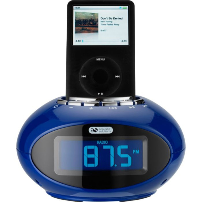 Acoustic Solutions Smartie Clock with Docking Station -Blue - MP3 ...