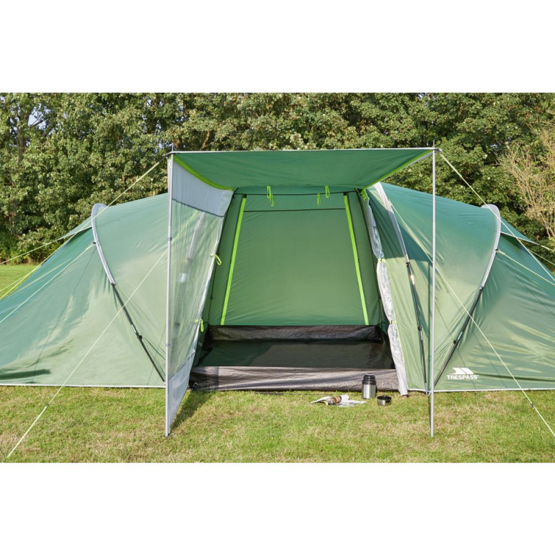 Trespass 8 Man 2 Room Tent Hydrostatic Head 2000mm - Tents - Travel ...