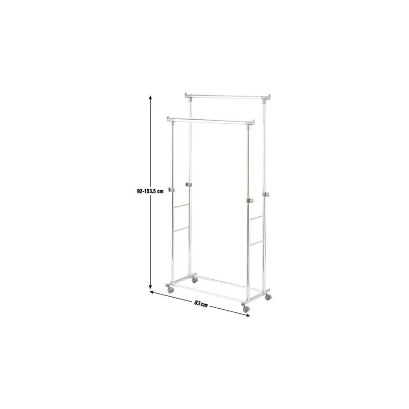 Home Heavy Duty Double Clothes Rail - Black & Chrome - Clothes Airers ...
