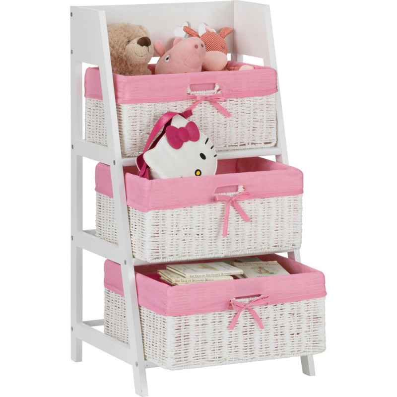 Mia 3 Bin Storage Unit with Baskets - Storage Units - Furniture | GMV Trade