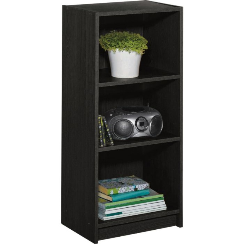 Maine Half Width Small Extra Deep Bookcase - Black Ash - Storage Units ...