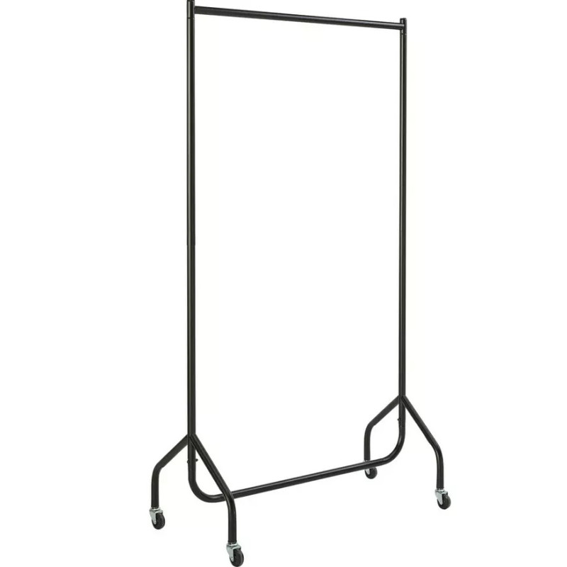 Home Heavy Duty Single Clothes Rail - Black - Storage Units - Furniture ...