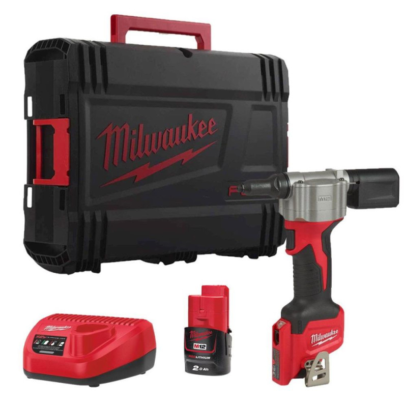 Milwaukee M12BPRT-201X 12v Li-Ion Pop Rivet Gun - Other Garden & Power ...