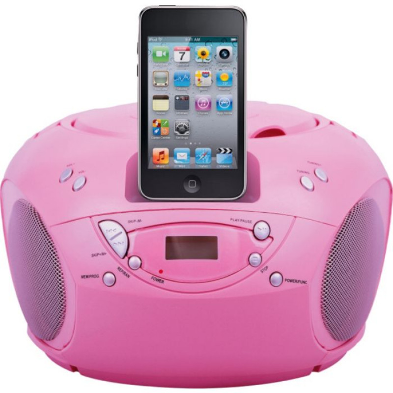 Bush Pink Portable CD Player with iPod Docking - MP3 Players & Docking ...
