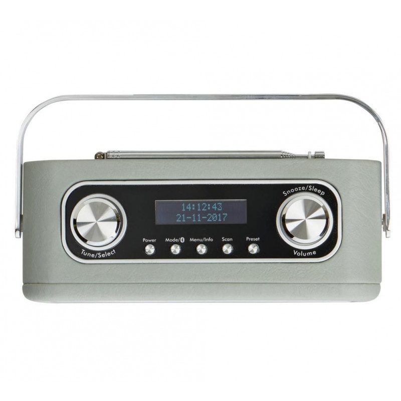 Bush Leather DAB Radio - Grey - DAB Digital Radios - Home Audio - Audio & Video | GMV Trade
