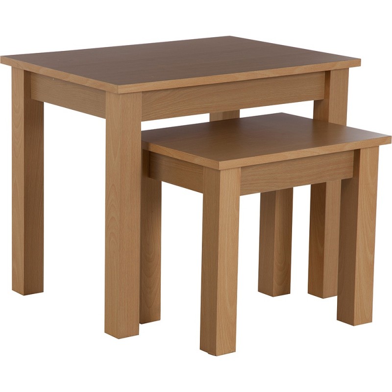Nest of 2 Tables - Beech Effect (Small Dent On Top Of Large Table ...