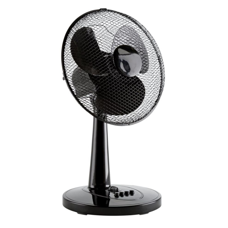 Challenge 12 Inch Desk Fan With Timer - Black (Top Speed Setting Only ...