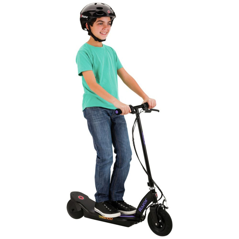 Razor Power Core E100 Electric Scooter - Black/Purple - Outdoor Toys ...