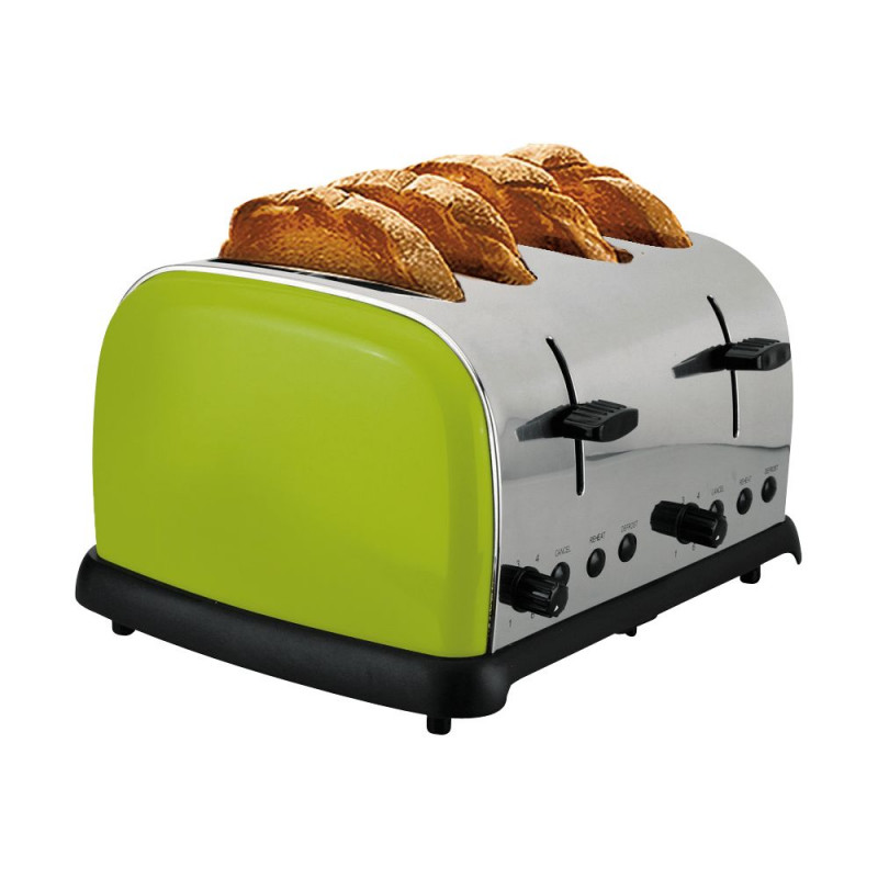 ColourMatch 4 Slice Stainless Steel Toaster - Apple Green - Toasters ...