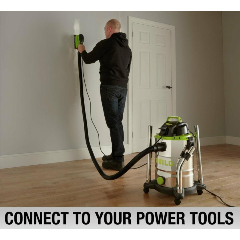 Guild 30l Wet And Dry Canister Vacuum Cleaner With Power Take Off 1500w