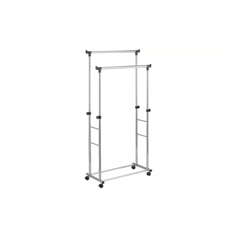 Home Heavy Duty Double Clothes Rail - Black & Chrome - Clothes Airers ...