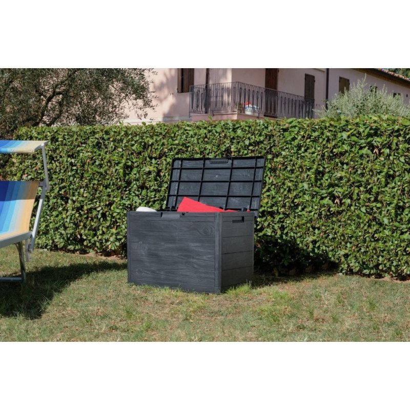 Toomax 160L Wood Effect Garden Storage Box - Garden Furniture ...