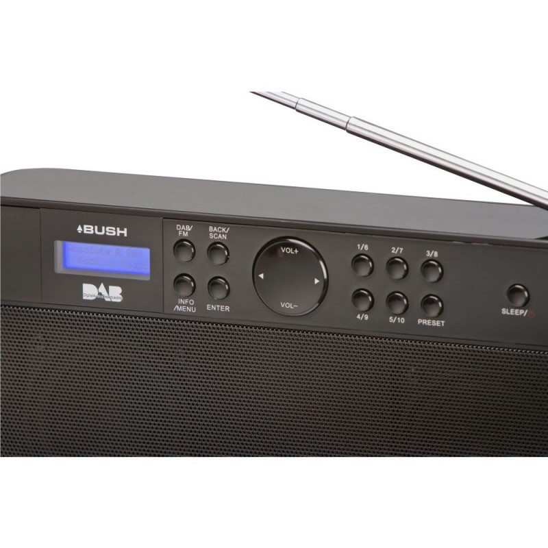 Bush Stereo Dab Radio - Black - Alarm Clocks & Radios - Home Audio - Audio & Video | GMV Trade