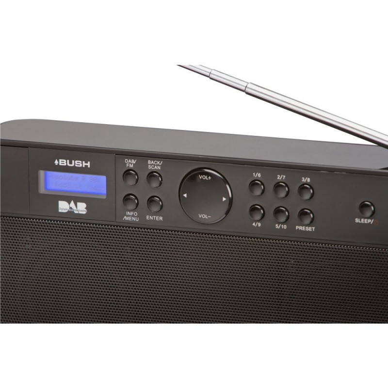 Bush Stereo Dab Radio - Black - Alarm Clocks & Radios - Home Audio - Audio & Video | GMV Trade