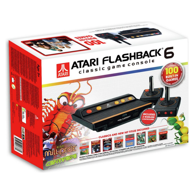 Atari Flashback 6 Classic Game Console & 100 Built-In Games - Toys ...