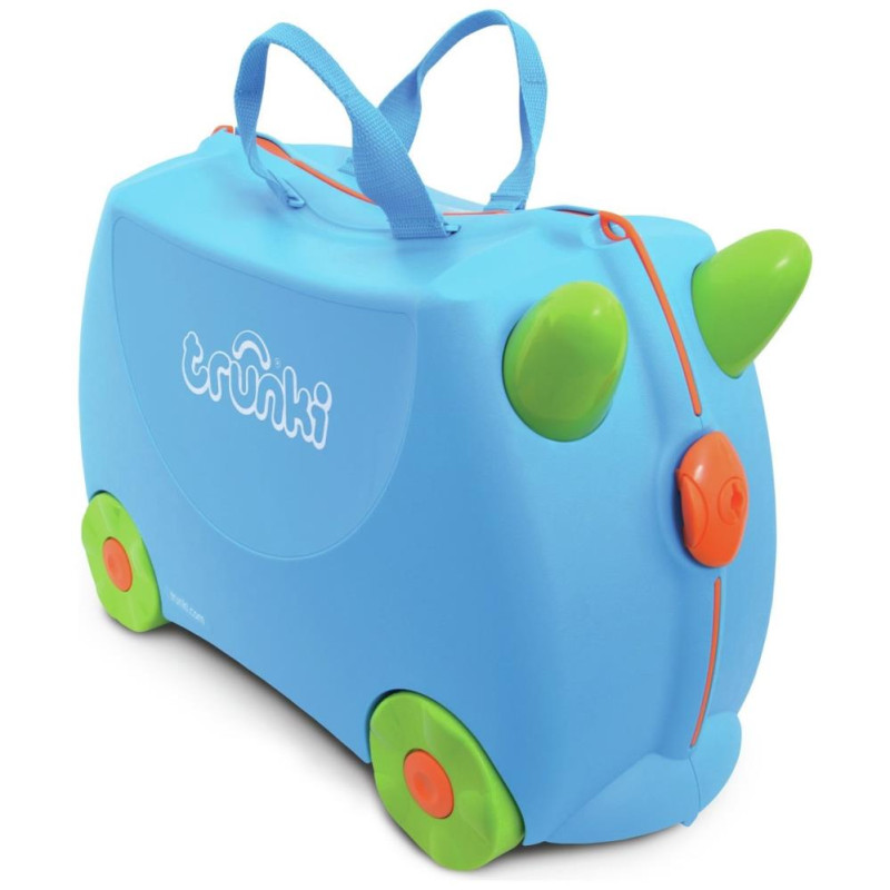 Trunki Terrance 4 Wheel Hard Ride On Suitcase - Blue - Travel & Outdoor ...