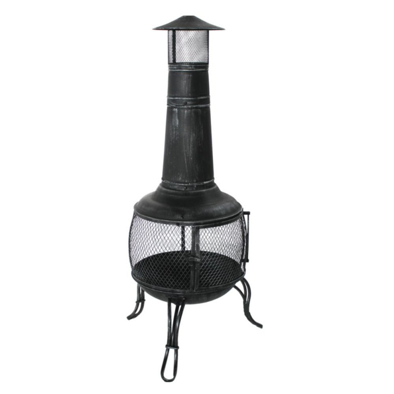 La Hacienda Steel Large Chiminea - Fireplaces & Chimineas - Travel ...