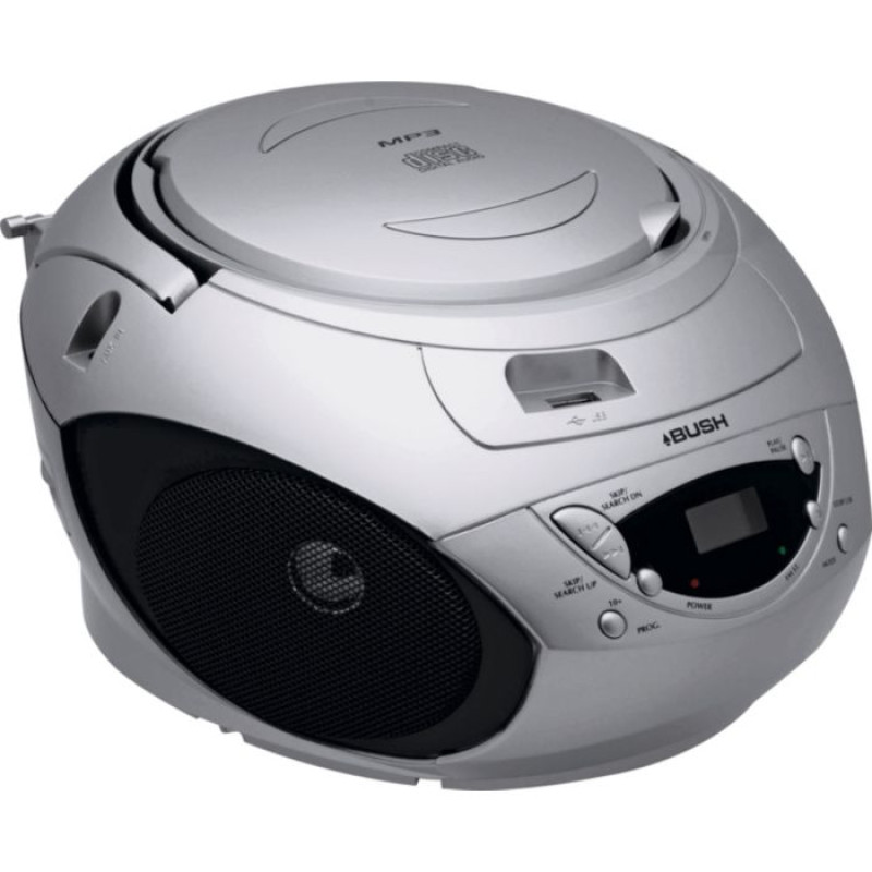 Bush Portable CD Player with USB Dock - Silver. - CD Players & Cassette ...