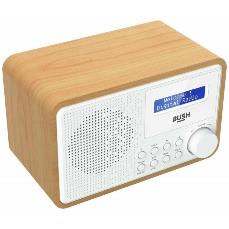 Bush Wooden DAB Radio - White & Brown - DAB Digital Radios - Home Audio ...