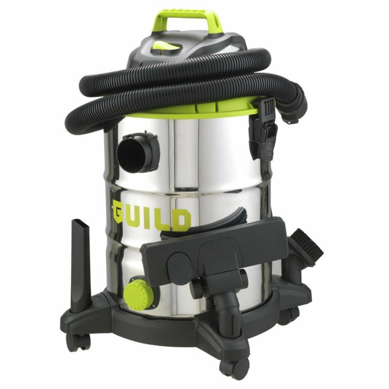 Guild 30l Steel Drum Wet And Dry Canister Vacuum Cleaner 1500w