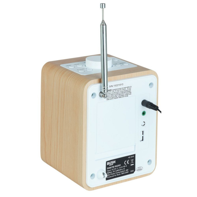 Bush Wooden DAB Clock Radio - Alarm Clocks & Radios - Home Audio ...