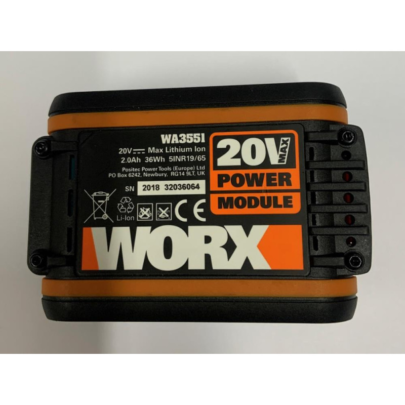 Genuine Replacement Worx WA3551 20v Battery - Batteries & Chargers ...