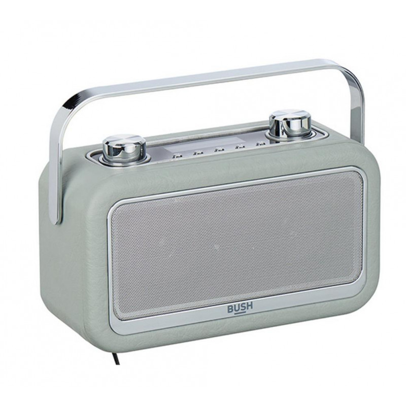 Bush Leather DAB Radio - Grey - DAB Digital Radios - Home Audio - Audio & Video | GMV Trade