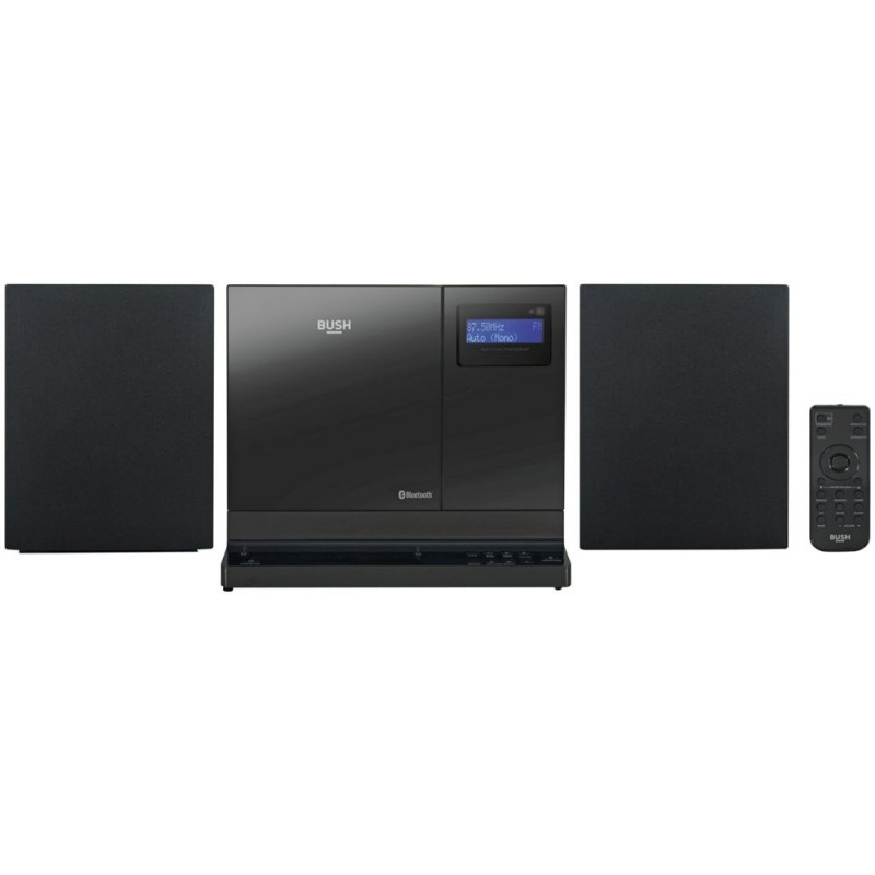 Bush Flat Hi-fi with Bluetooth - Black - Micro Hi-Fi Systems - Home ...
