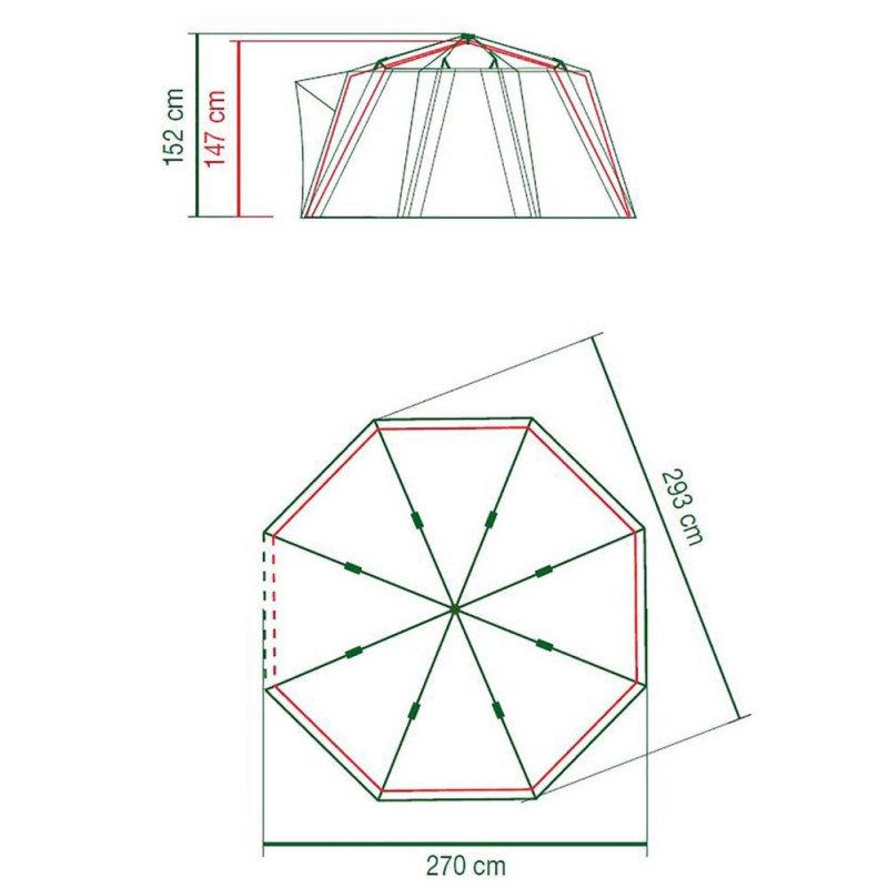 Coleman OctaGo 3 Person Octagon Glamping Tent - Blue - Tents - Travel ...