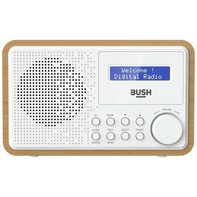 Bush Wooden DAB Radio - White & Brown - DAB Digital Radios - Home Audio ...