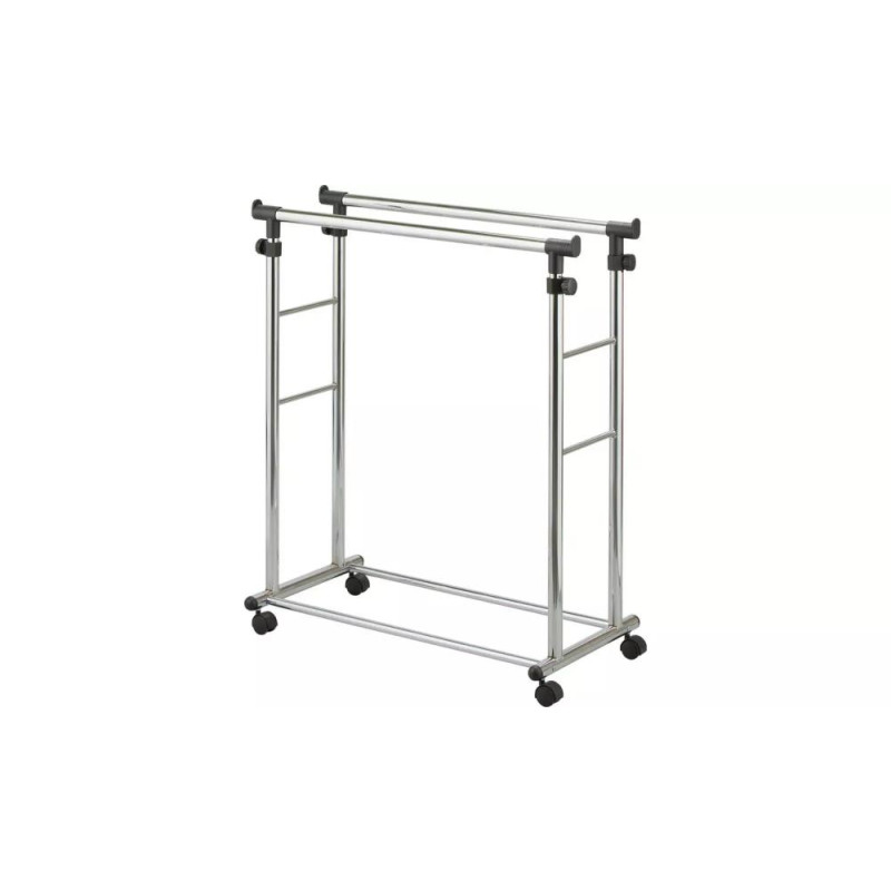 Home Heavy Duty Double Clothes Rail - Black & Chrome - Clothes Airers ...