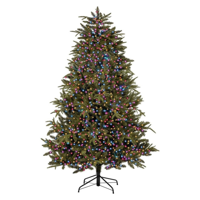 3000 Rainbow LED Christmas Tree Lights 12ft Tree Multi Action Cluster ...