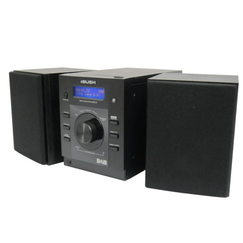 Bush 10W DAB CD Micro Hi-Fi System - Black - DAB Digital Radios - Home ...