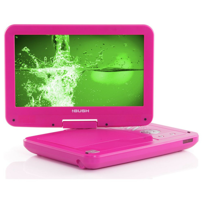 Bush 10 Inch Pink Portable DVD Player (No Remote Control) - Portable ...