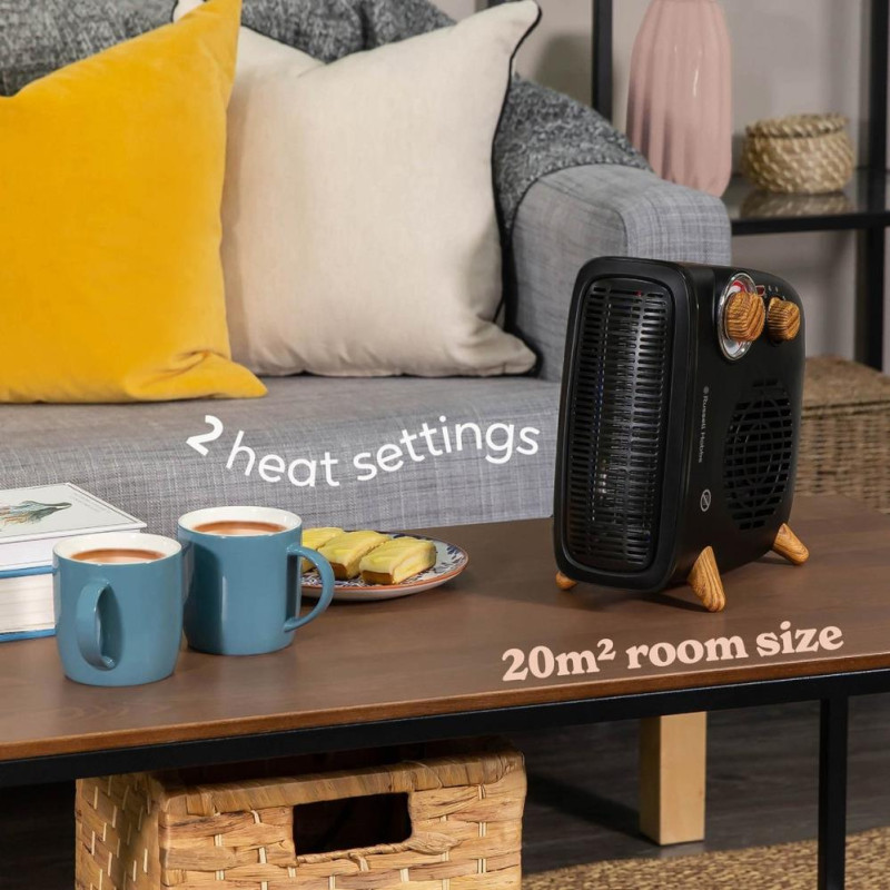 Russell Hobbs Scandi Wood/Black Vertical & Horizontal 1.8kW Heater ...
