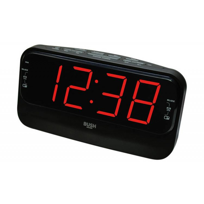 Bush Big LED Alarm Clock Radio - Black - Alarm Clocks & Radios - Home ...