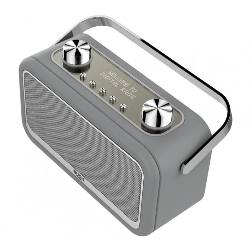 Bush Leather DAB Radio - Grey - DAB Digital Radios - Home Audio - Audio & Video | GMV Trade