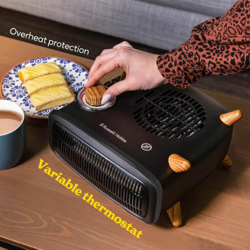 Russell Hobbs Scandi Wood / Black Vertical & Horizontal 1.8kW Heater ...