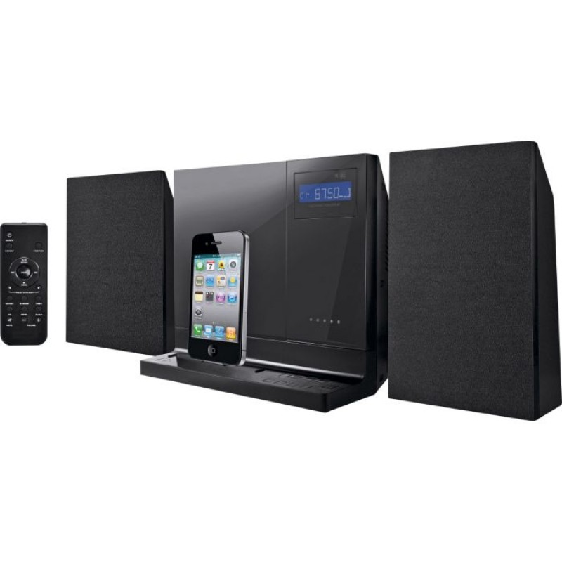 Acoustic Solutions Flat CD Micro System With Dock - Black - Micro Hi-Fi ...