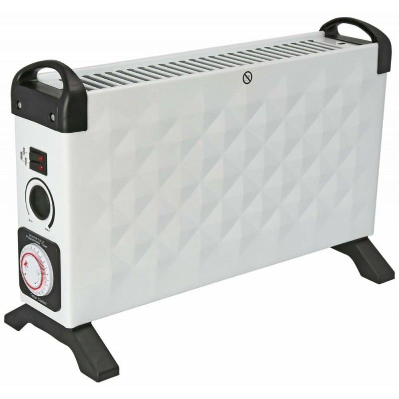 Challenge Diamond 3kw Convector Heater With Timer - White - Convector ...
