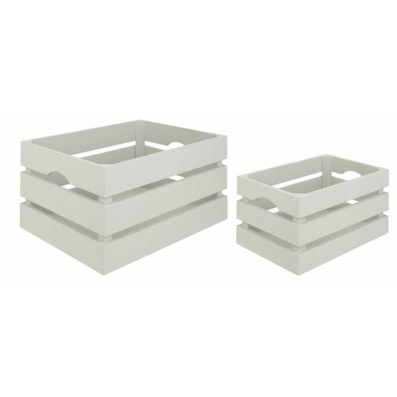 Home Pack Of 2 Storage Crates - Grey - Storage Units - Furniture | GMV ...