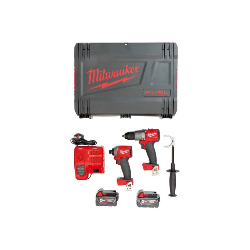 Milwaukee M18FPP2A2-502X 18v Li-ion Fuel Dynacase Twin Pack Kit ...